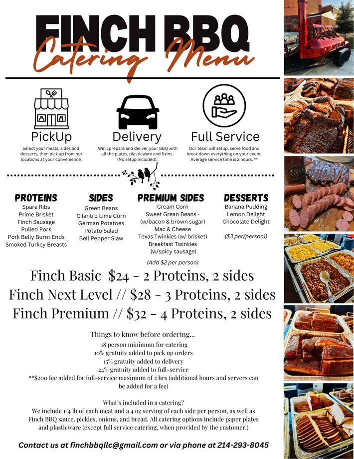 Catering Information – Finch BBQ, LLC